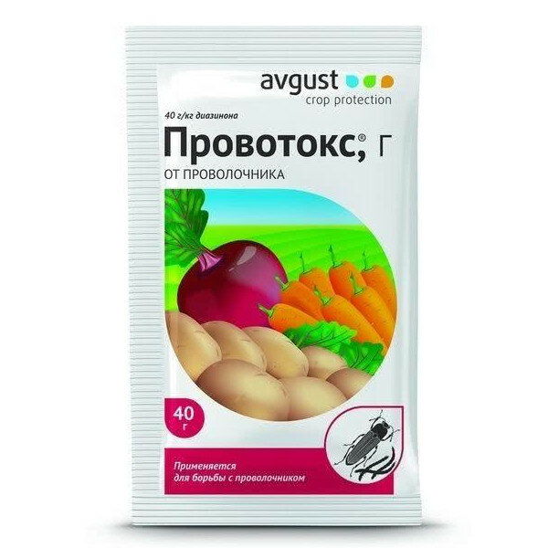 Гранулы от проволочника на картофеле Avgust "Провотокс", 5 шт. по 40 г