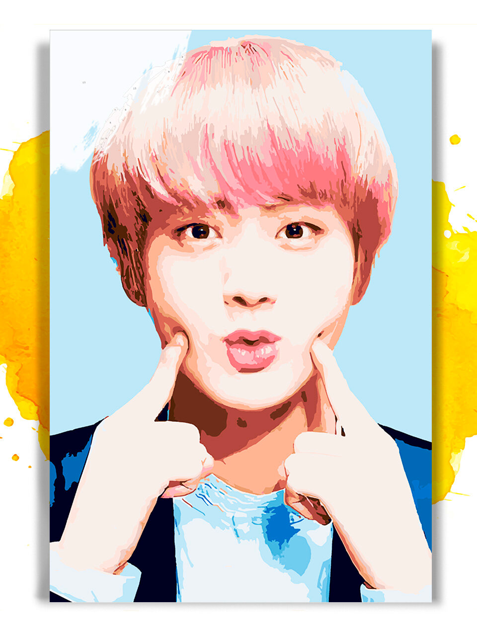 Картина по номерам на холсте BTS Джин Всемирный красавчик, 40 х 60 см