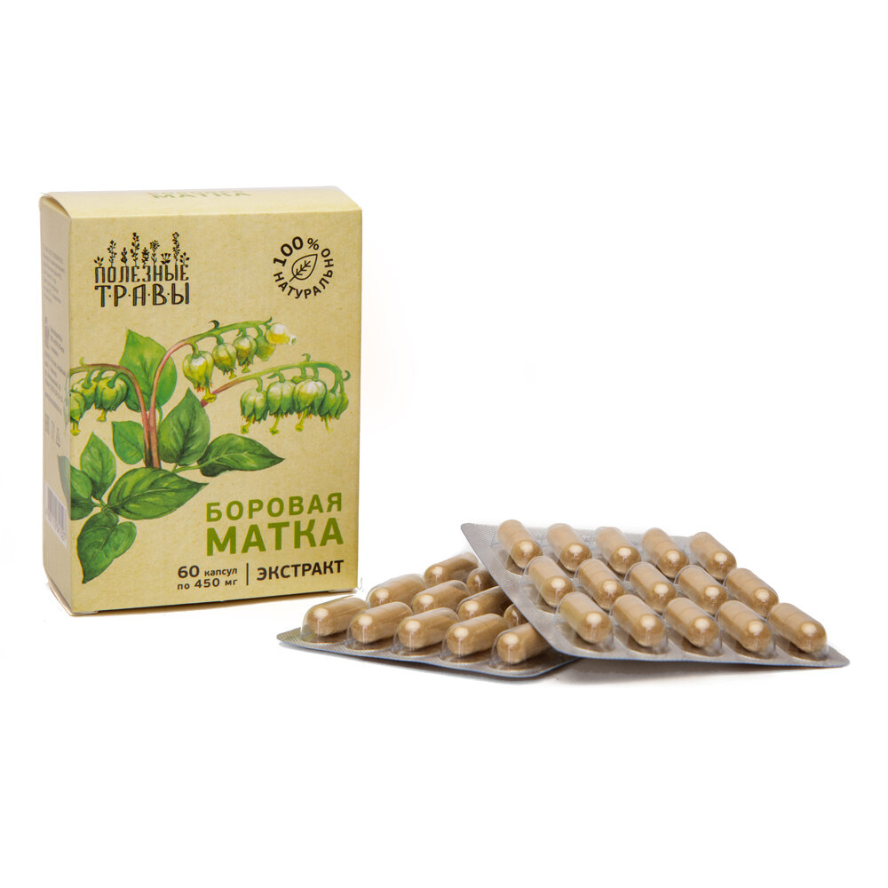 Боровая матка (экстракт) от бренда "ПЧЕЛА и человек" в виде капсул по 450 мг