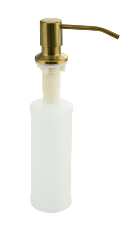 Дозатор для мыла и моющего средства Врезной для кухонных моек золото 300 мл