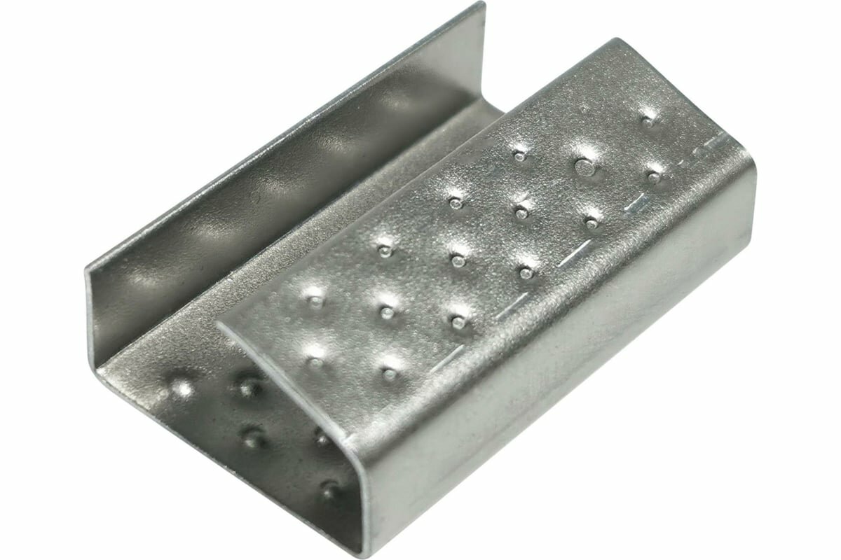 Кордленд Скрепа стальная 15x27x0,5 для ПП ленты 15мм (1000шт.) PP-16 KREP-00189