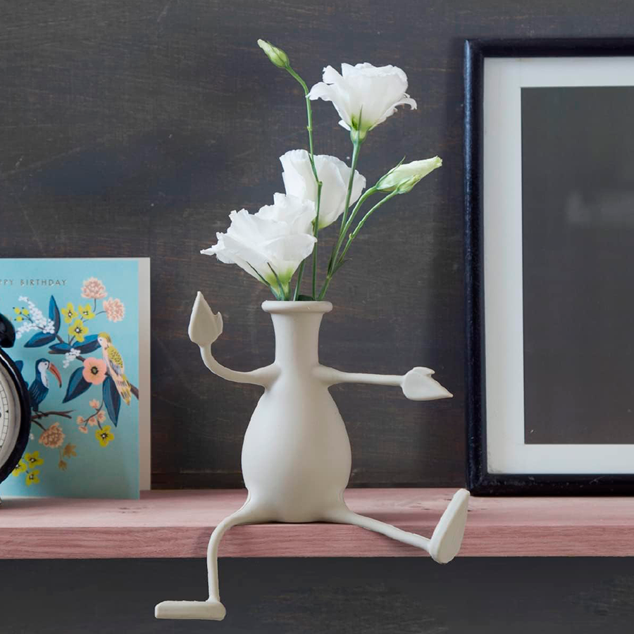 Ваза для цветов с гибкими ручками Peleg Design Florino, серая