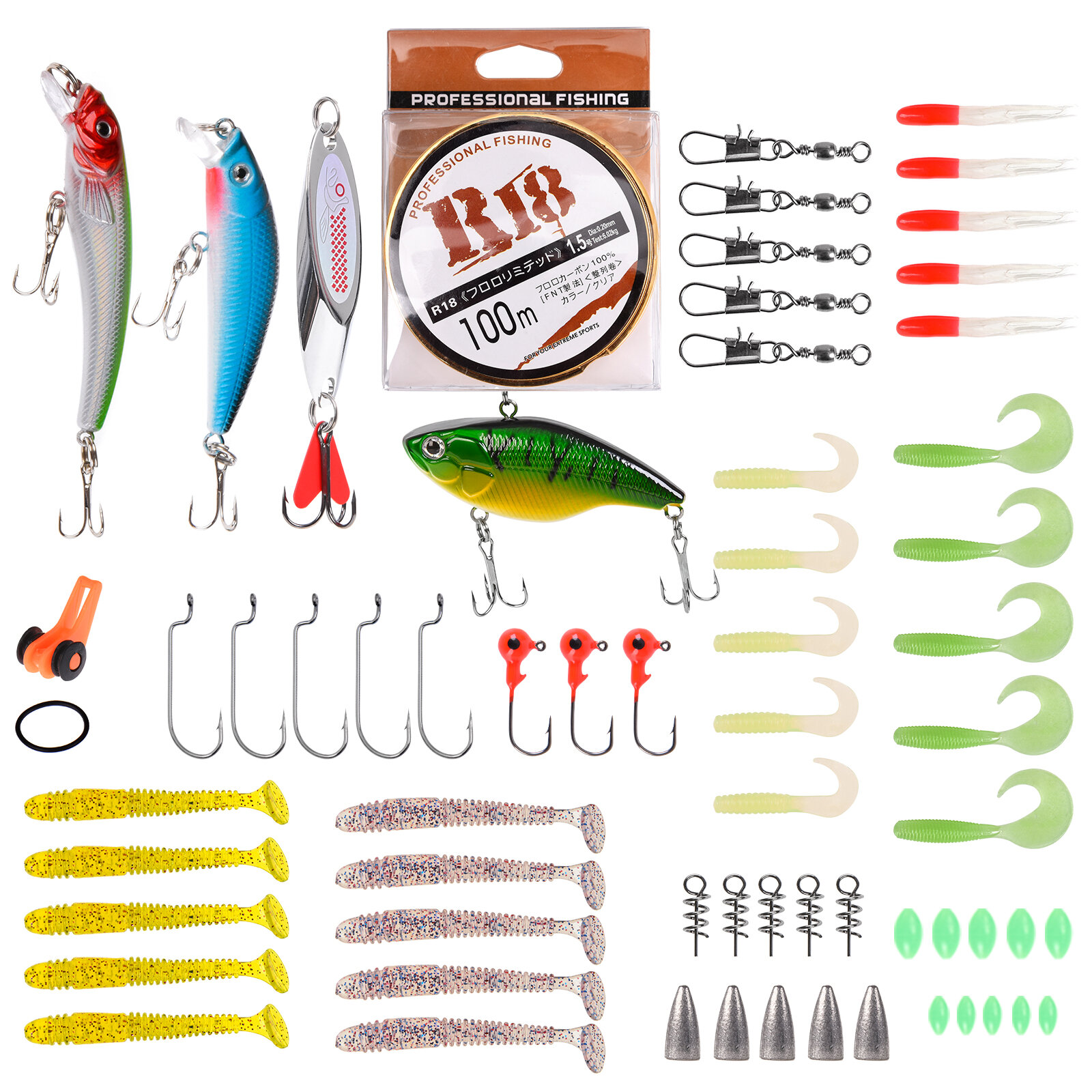 Комплект из 2-х удочек и катушки, телескопическое удилище из углеродного волокна с катушкой для спиннинга, сумка для переноски, чехол для соленой и пресноводной рыбалки, приманки, крючки для джиг-удочек, полный комплект