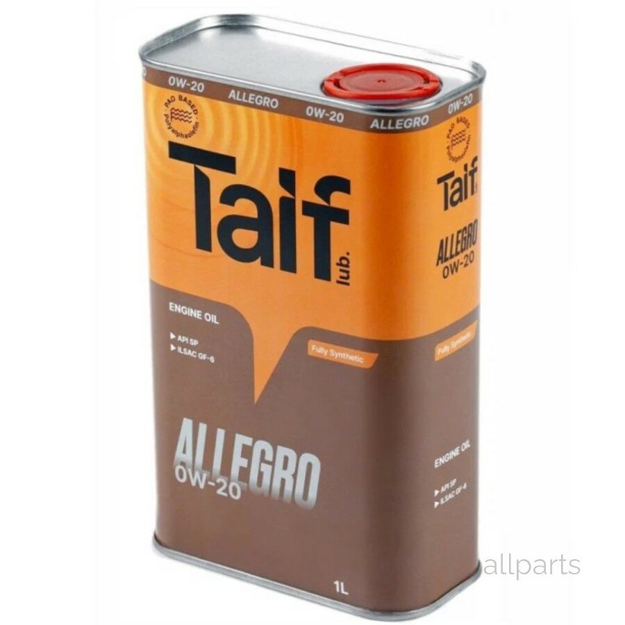 TAIF 211001 TAIF Масло моторное ALLEGRO 0W-20, 1L API SP, ILSAC GF-6