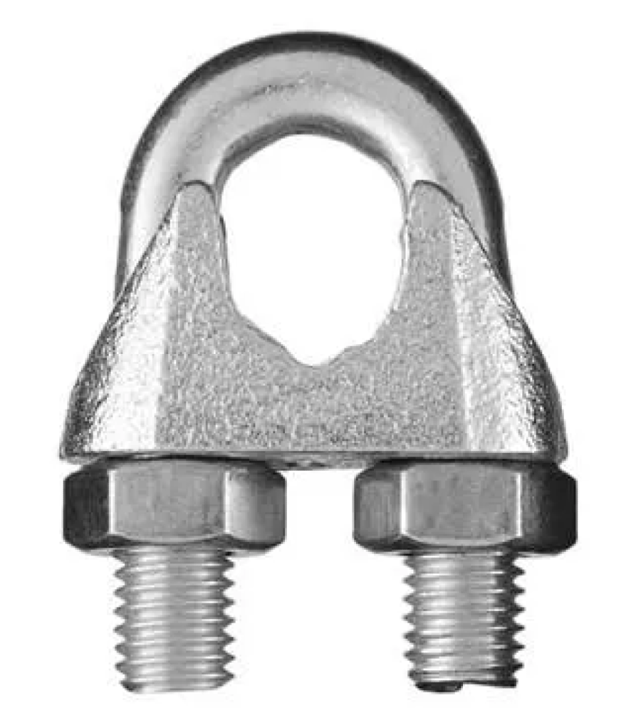 Зажим для троса EKF / ЕКФ, из алюминия, DIN 741, диаметр 6мм / оснастка