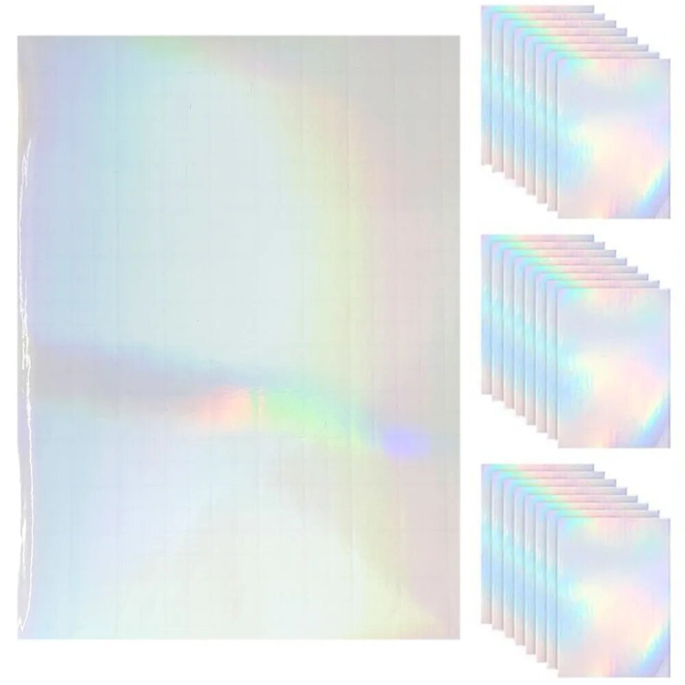 Голографические накладки для ламинирования A4, 10 шт 10pcs Colorful
