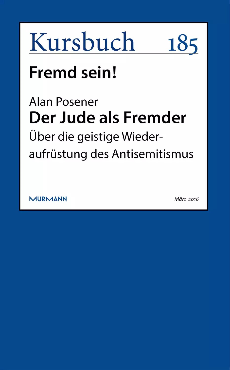 Der Jude als Fremder [Цифровая книга]