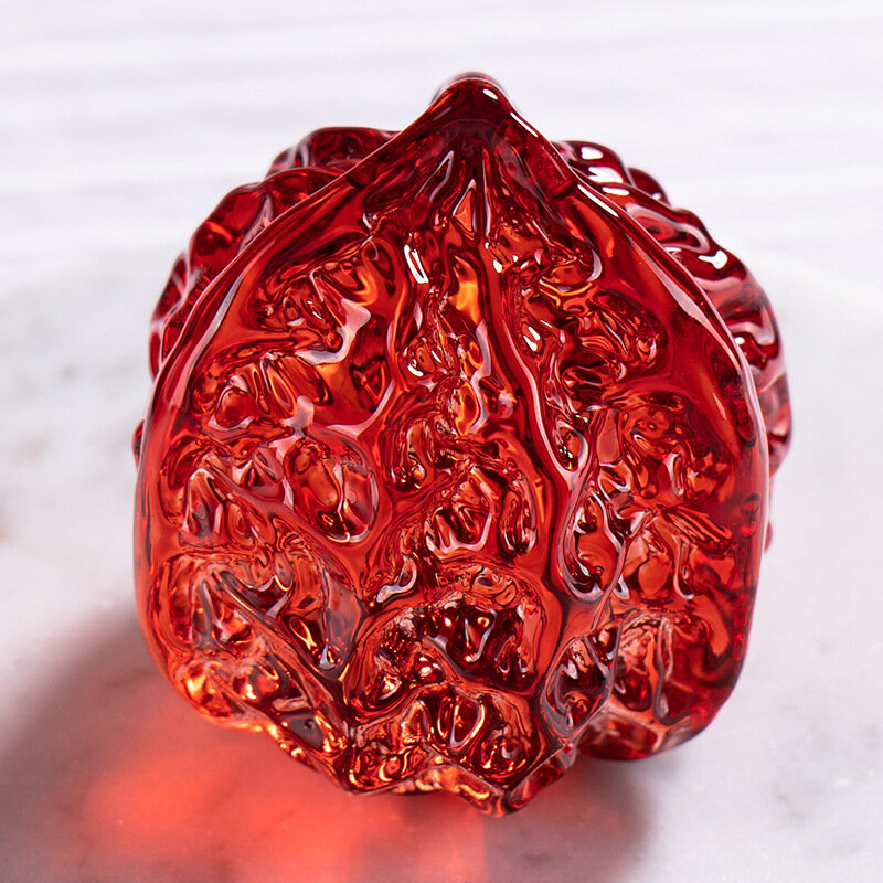 Цветной кристаллический ореховый орнамент, стеклянная ручная работа, ореховый фитнес-массажный гандбол, ручная игрушка, коллекция подарков