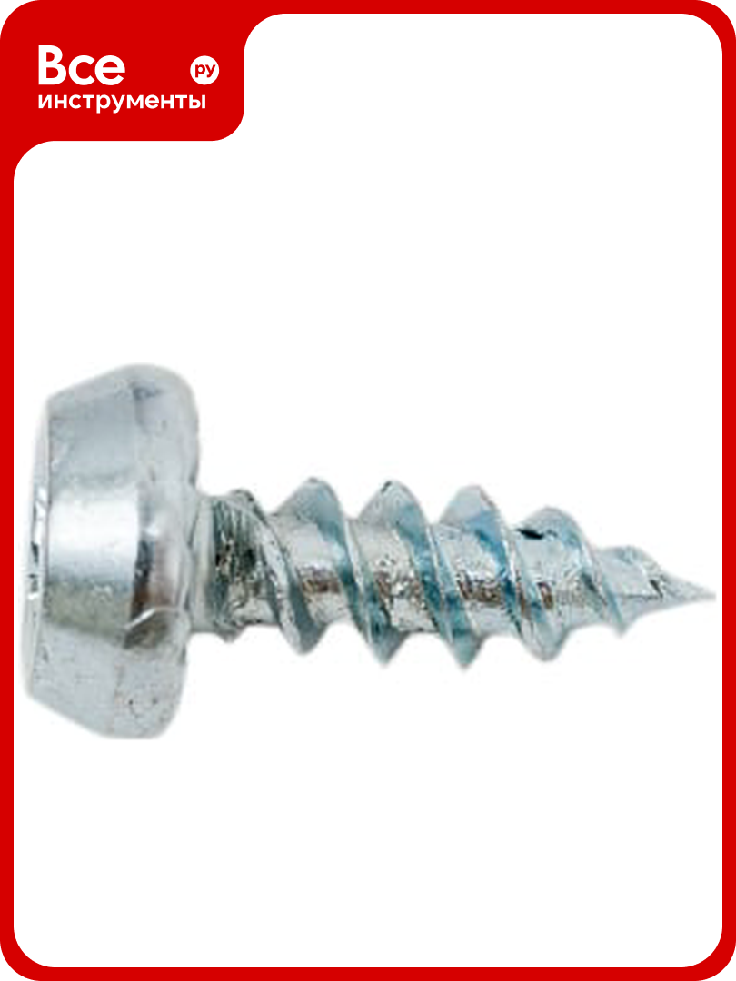 Саморез клоп креп-комп острый оцинкованный 3,5х 9,5 2500шт кцо95ф полуцилиндрическая головка Phillips стальная резьба