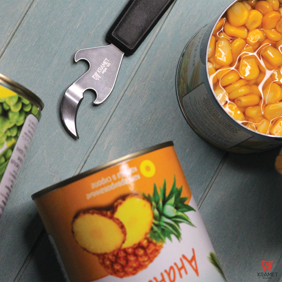 Консервный нож KRAMET "Консервовскрыватель" , нержавеющая сталь , черный