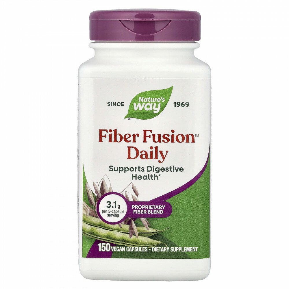 Nature's Way, Fiber Fusion™ Daily, 150 веганских капсул