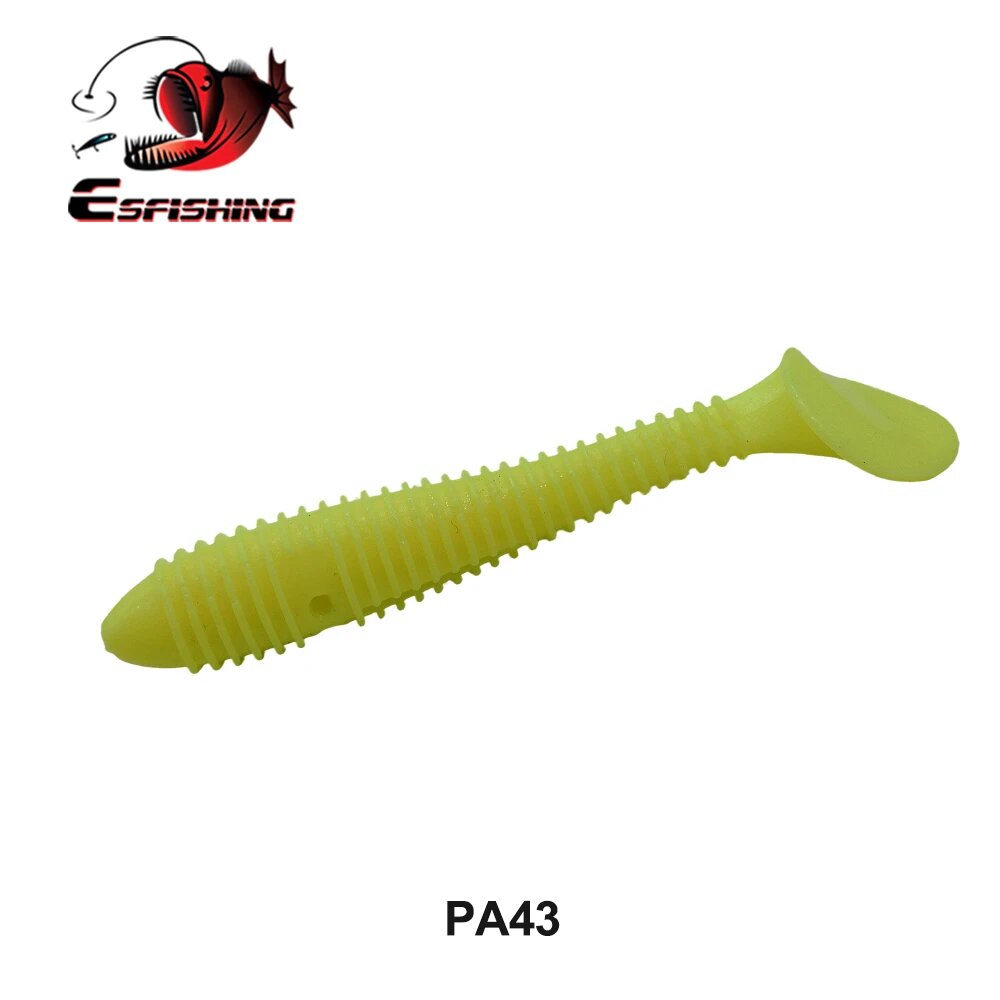 Силиконовая приманка ESFISHING PA43, 100mm, 6pcs, Зеленый