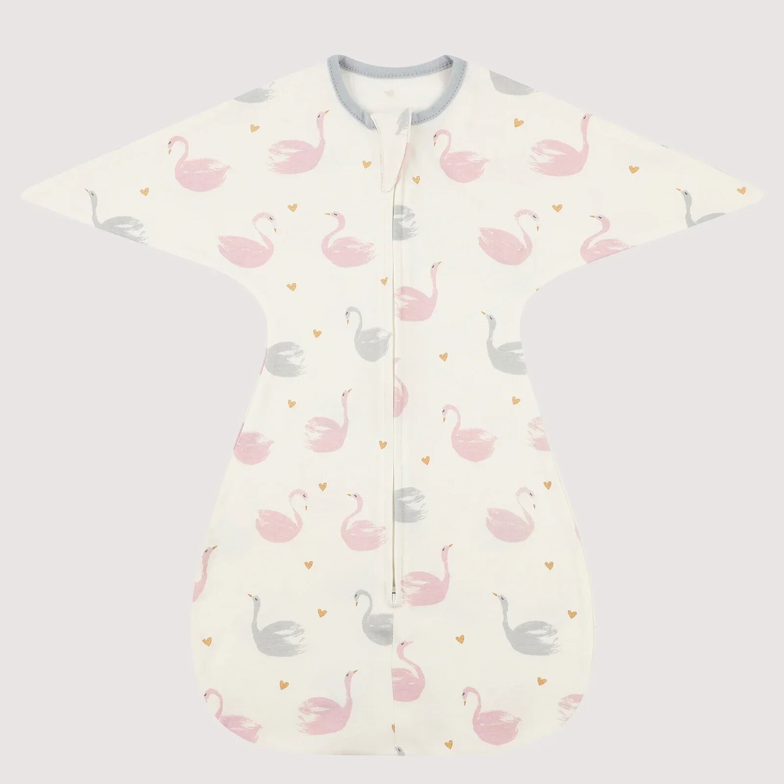 Спальный мешок INSULAR Baby Hug из хлопка для новорожденных L, Beige Swan