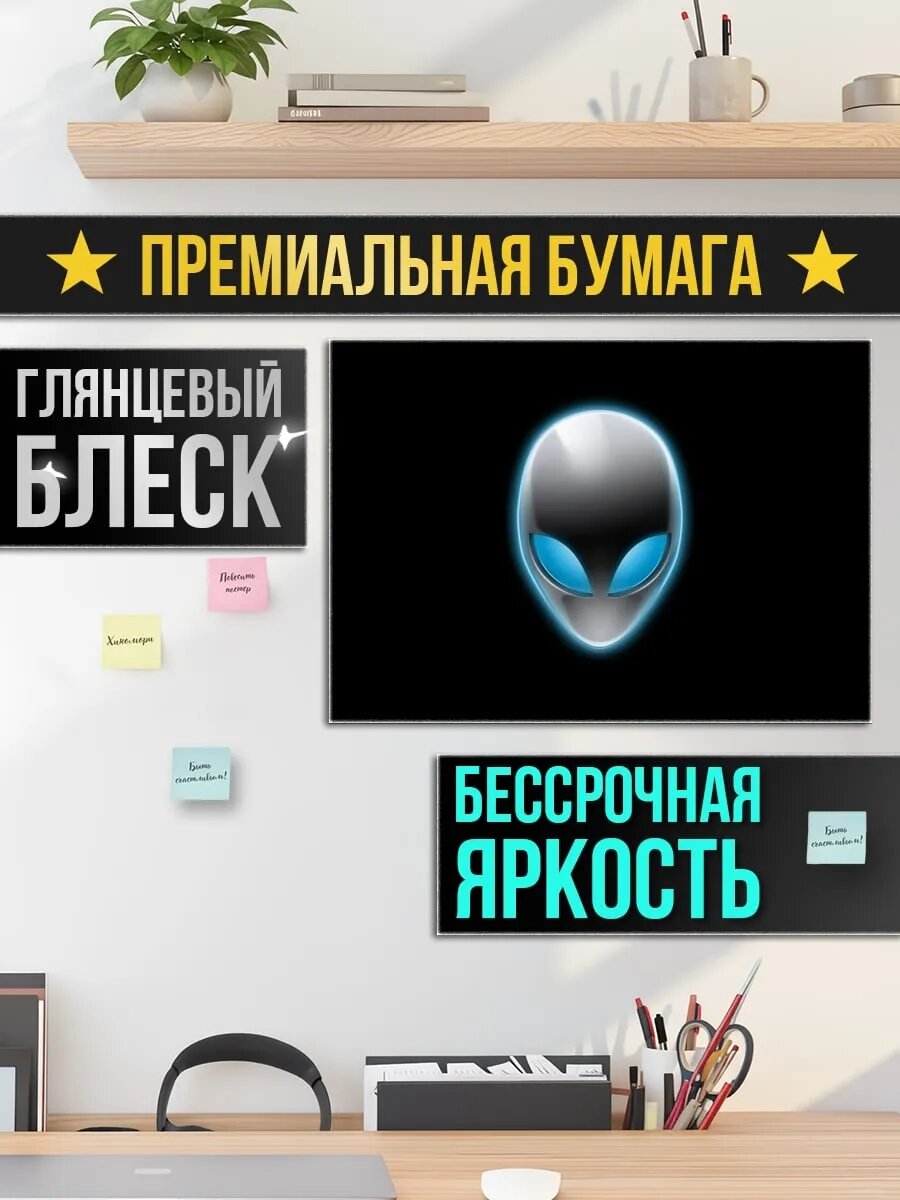 Плакат постер Логотип Alienware — фото 1