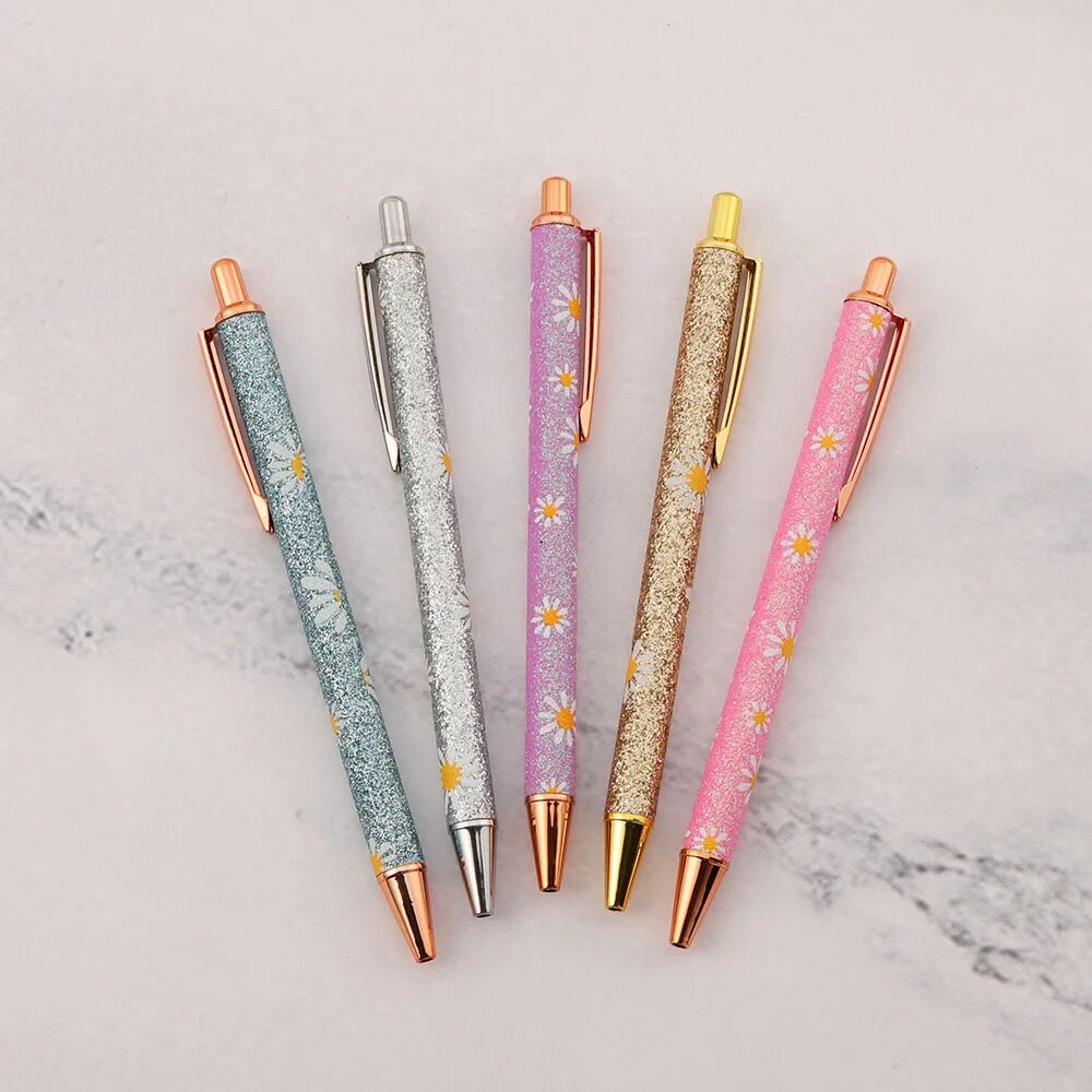 Шариковые ручки Lytwtw's Cute Daisy Press 5 штук