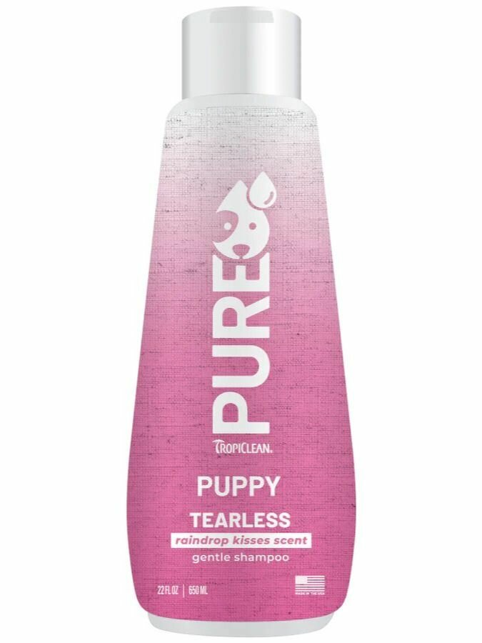 Шампунь для щенков на растительной основе TropiClean PURE Raindrop Kisses без слез