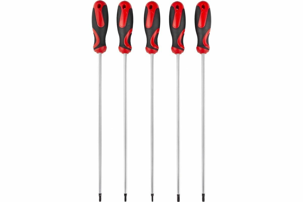 Набор отверток экстрадлинных AV Steel TORX TH15-TH30, 300 мм, 5 предметов AV-921085