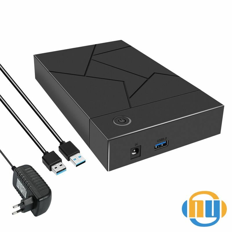 Качественный корпус для 3,5дюймового HDD, оснащенный USB 3.0 и вилкой ЕС, используется для подключения внешнего SSD. внешний бокс для hdd 3.5 usb 3.0 корпус для ssd