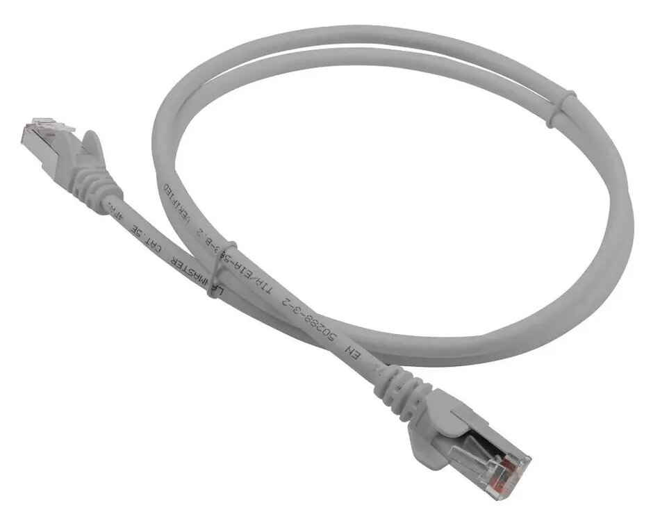 Патч-корд LanMaster вилка RJ-45, вилка RJ-45, кат.5E, LSZH, 2м, серый