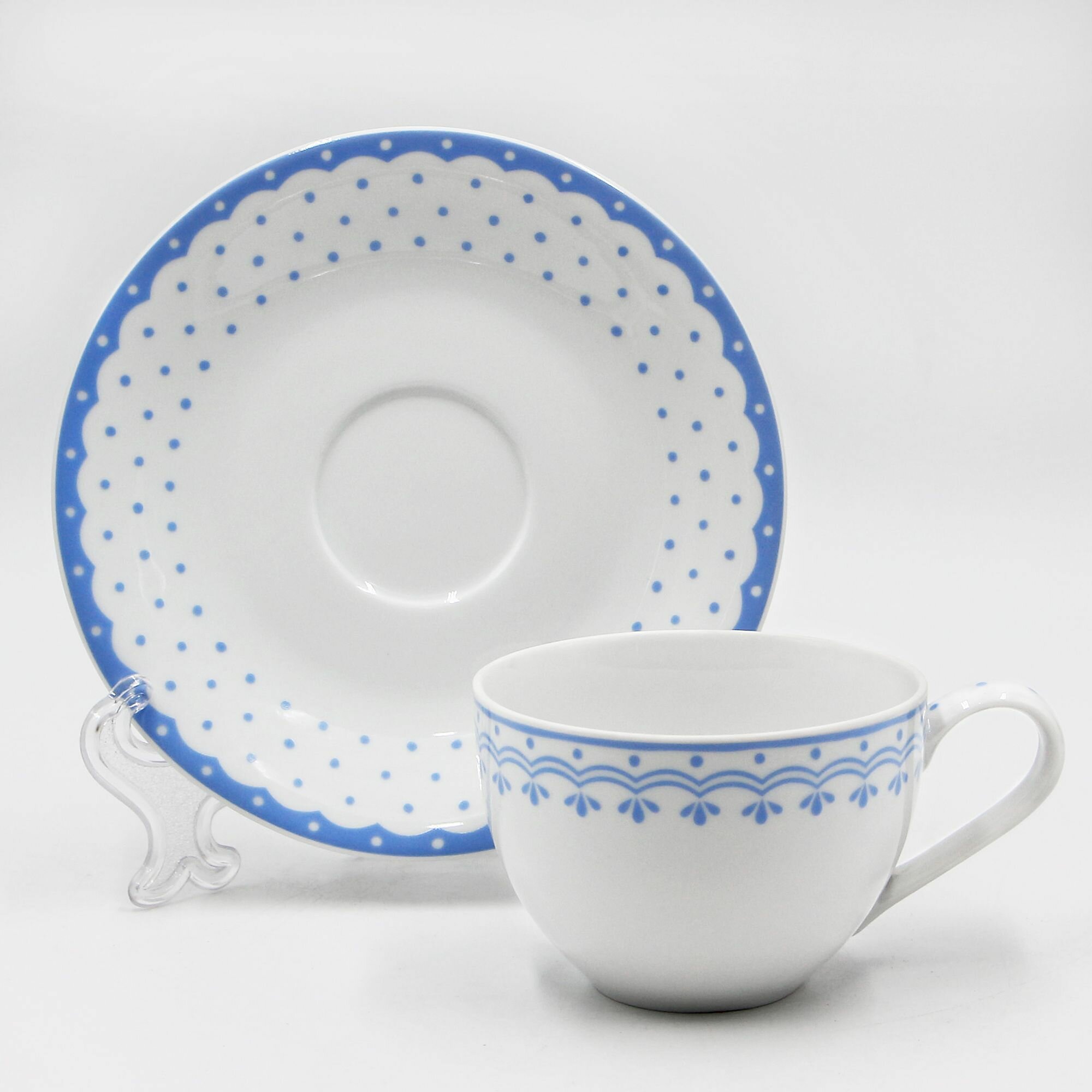 Чайная пара Leander "Хьюджилайн-голубой" 200 мл.