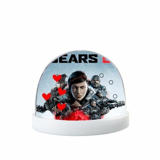 Водяной шар Gears 5, Геарс 5 №12, Блестки-сердечки