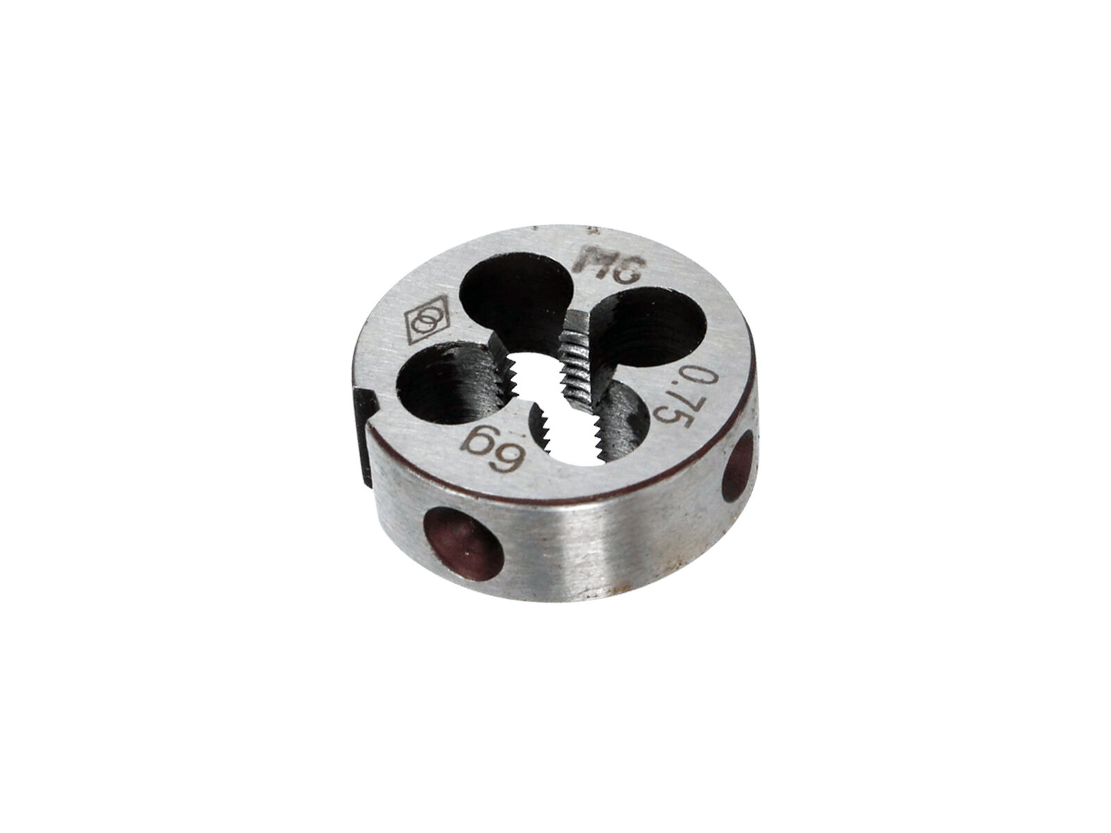 Плашка М6х0.75 D-20 мм ANROKEY, инструментальная сталь, 1 шт.