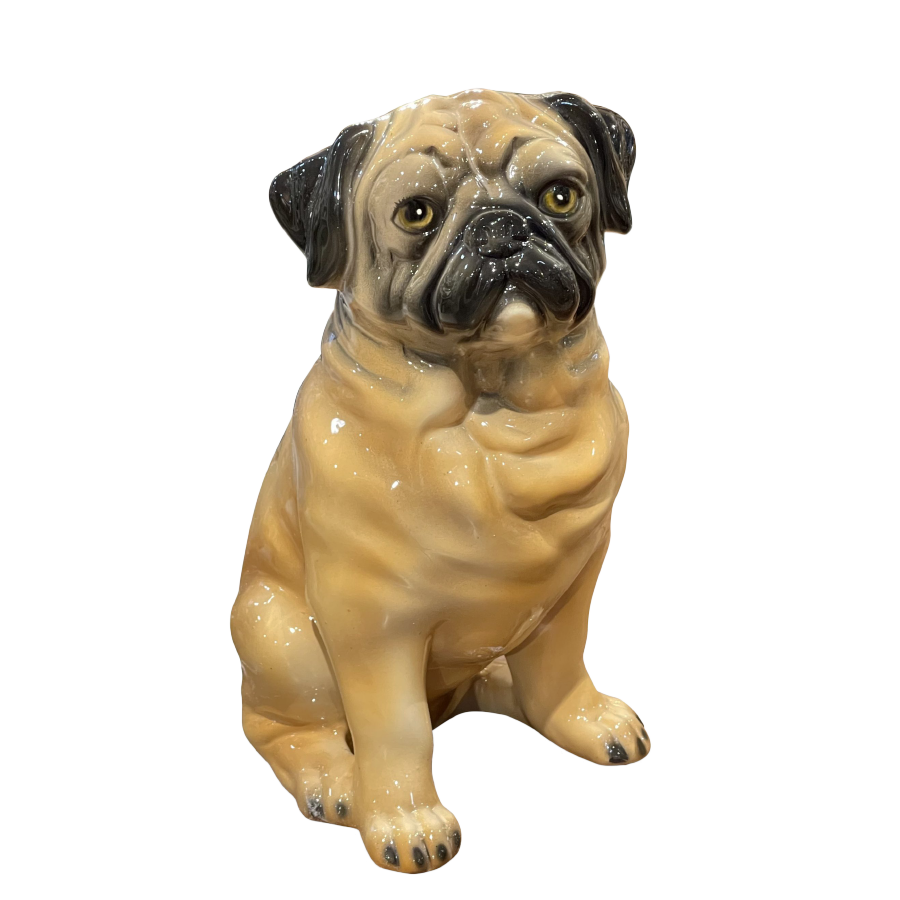 Керамическая скульптура Фигурка Мопса H 30 см KSVA-CB-286