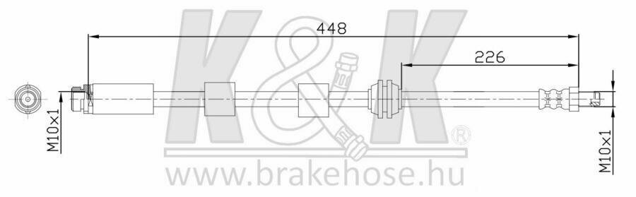 K&K FT2321 Шланг тормозной JAGUAR X-Type Estate 2.2 D 10.05-