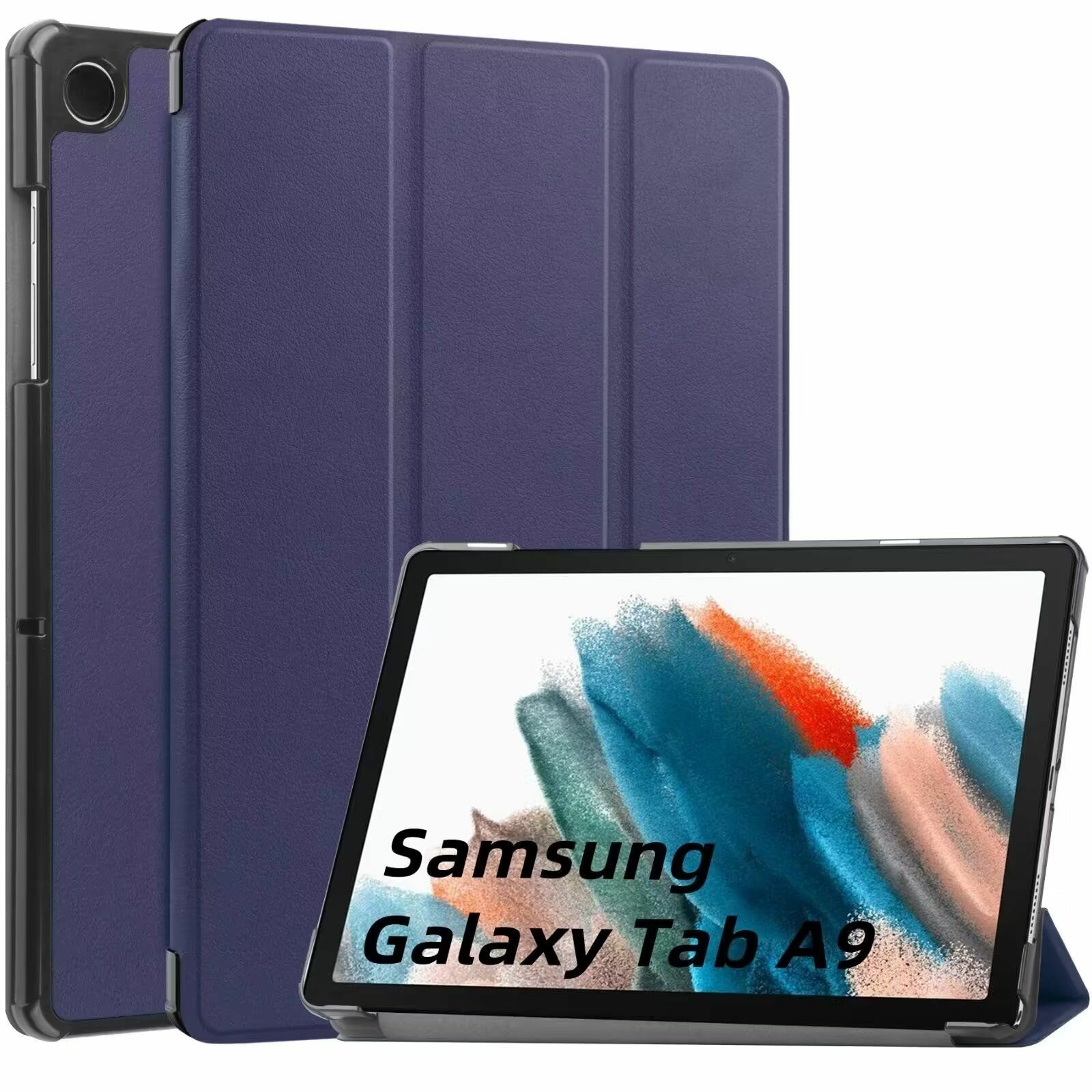 Чехол на Samsung Galaxy Tab A9 8.7"/ SM-X110, SM-X115, умный с магнитом, темно-синий