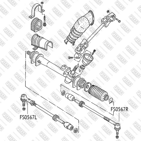 FIXAR FS0567R наконечник рулевой тяги VW Golf (Гольф) / jetta / vento / Passat (Пассат) 84-