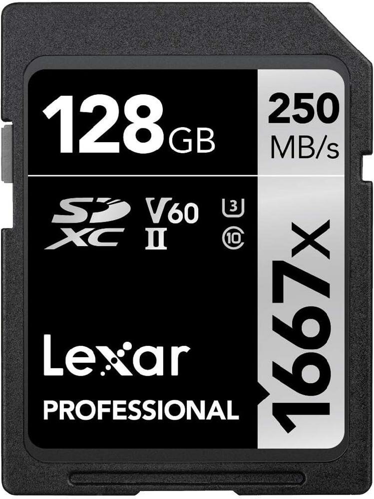 Карта памяти Lexar Professional SDXC 128GB UHS-II U3 V60 R250/W120MB/s (LSD128CB1667)