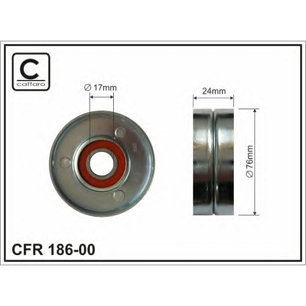 CAFFARO 186-00 (046903133A / 46903133) ролик натяж-ля ремня