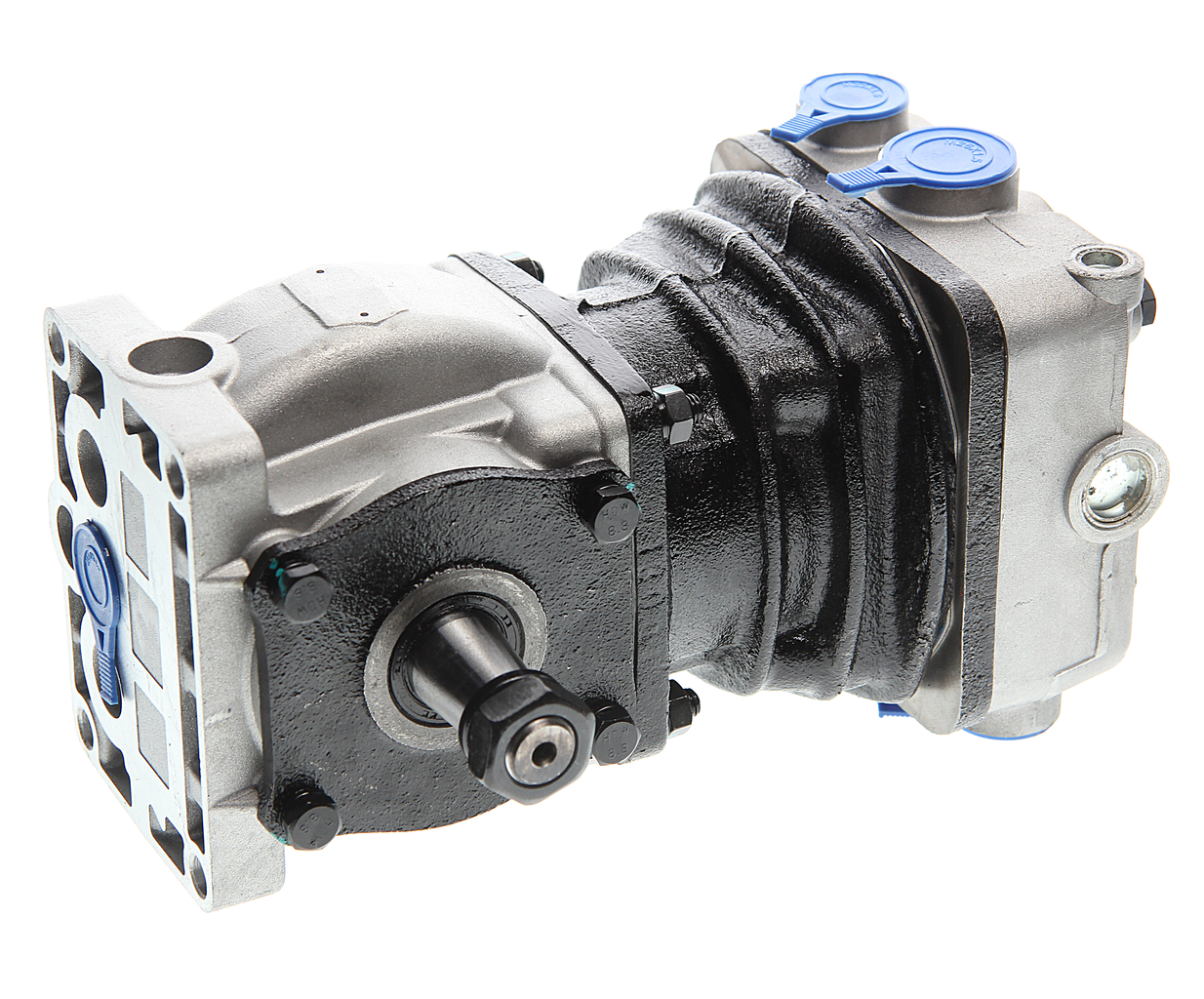 Компрессор ПАЗ, кавз дв. ЗМЗ-523, ММЗ-245 (1 цилиндровый) жид. охлаж. без шкива 225л/мин. MEGAPOWER