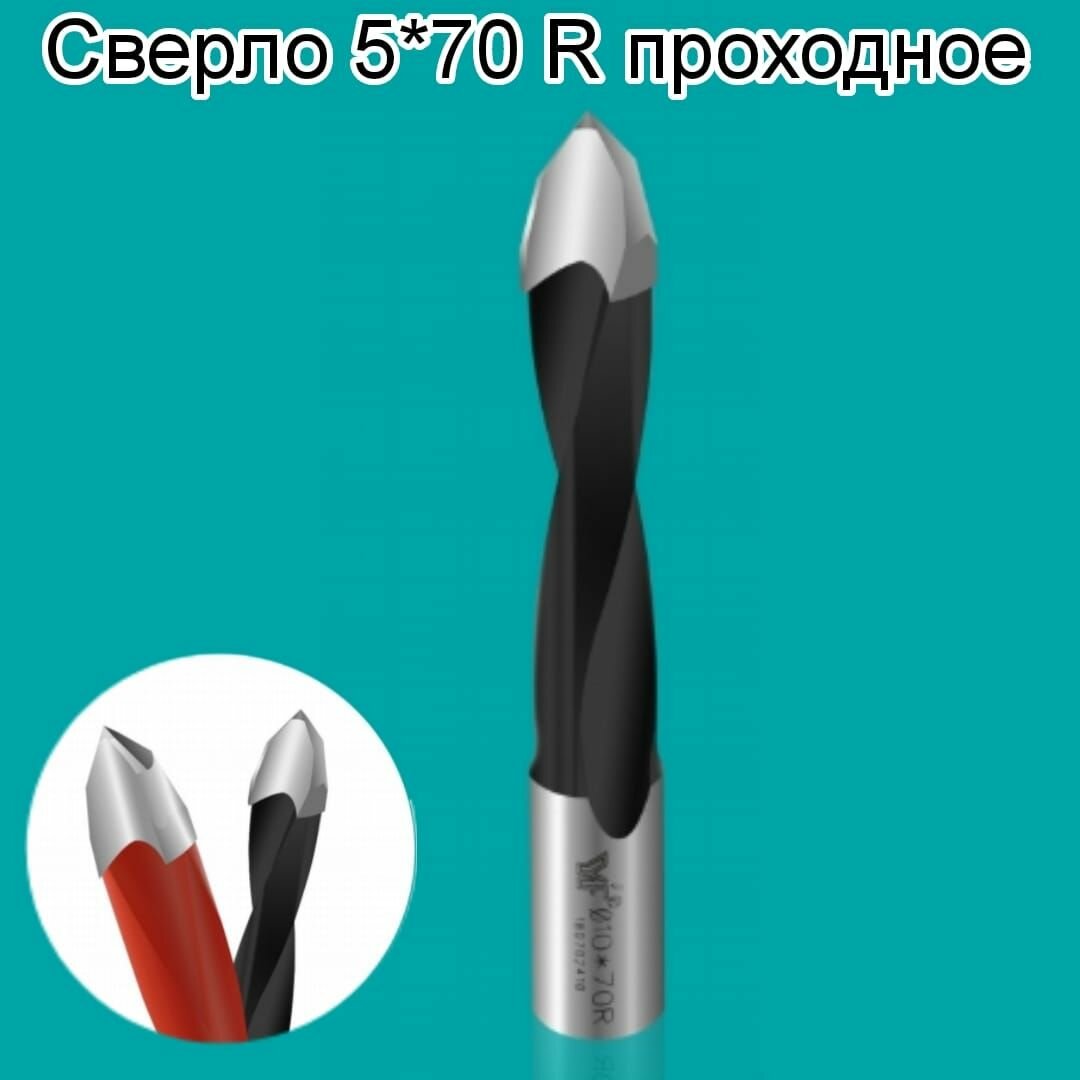 Сверло 5*70 R проходное