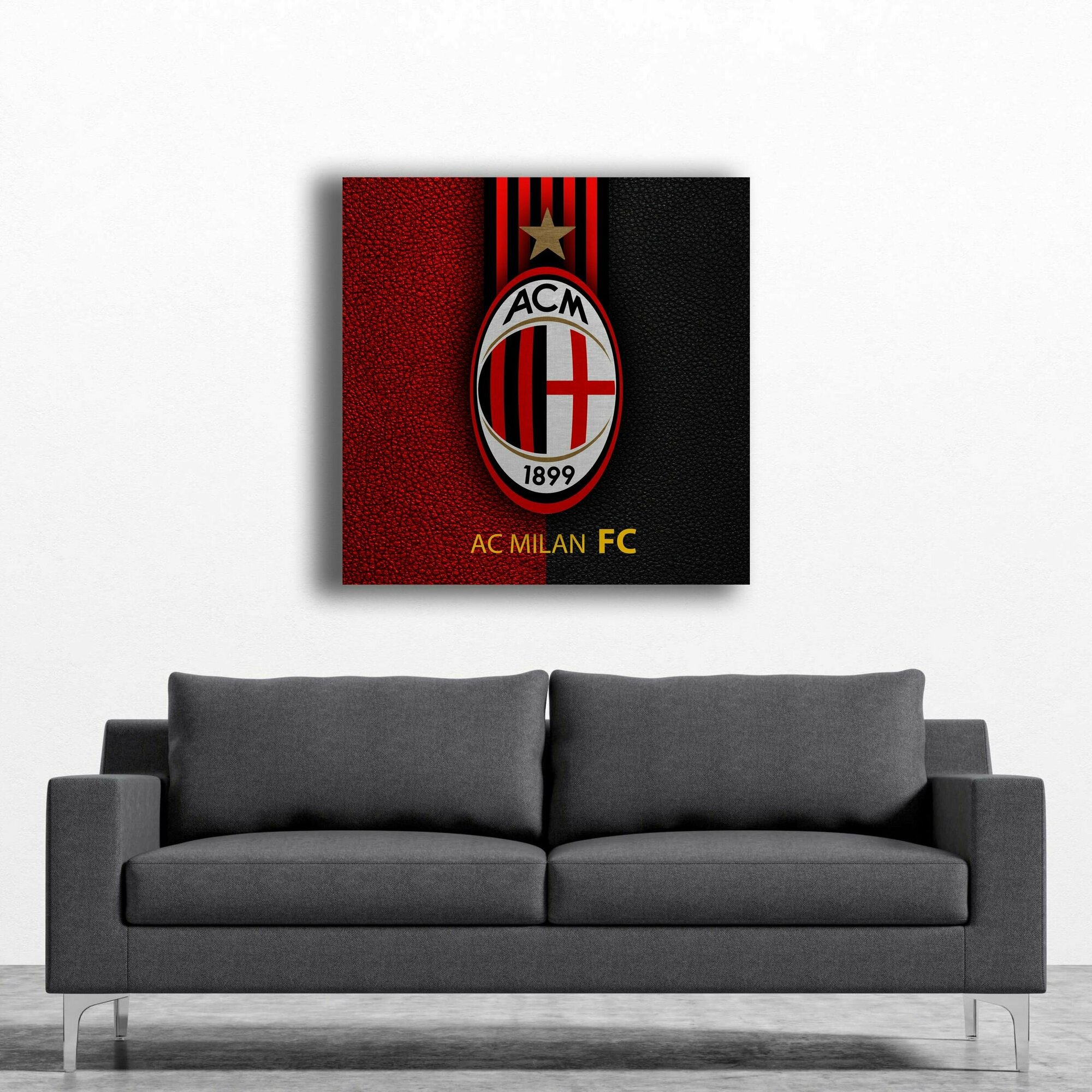 Интерьерная картина на холсте ФК Милан 70*70