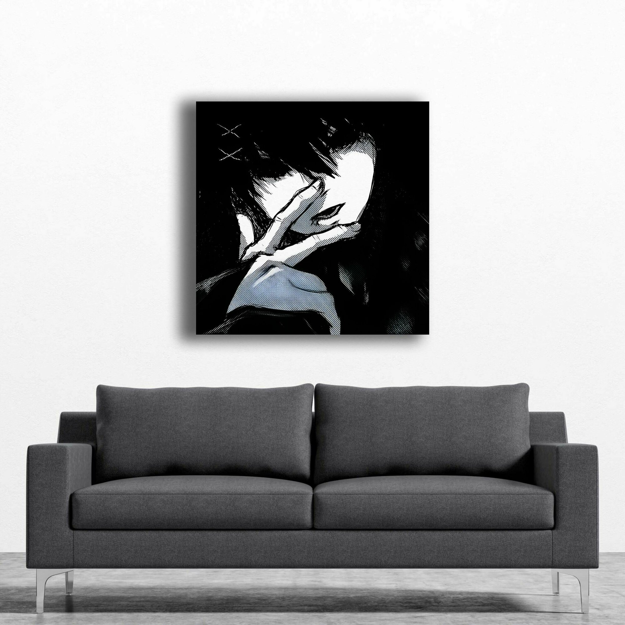 Интерьерная картина на холсте / dead inside / zxc 60*60