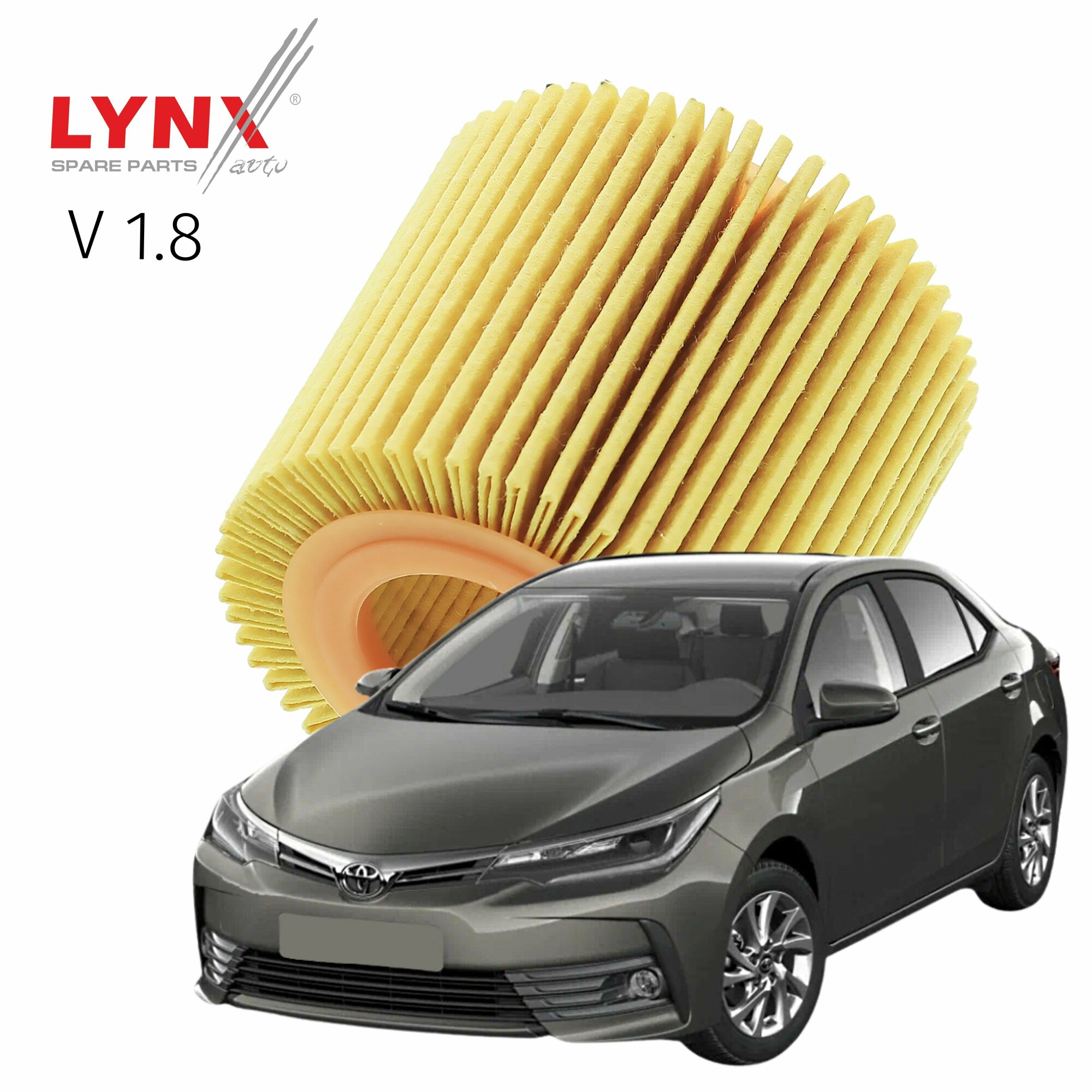 Фильтр масляный Toyota Corolla (11) / Тойота Королла 2012 - 2019 V1.8 2ZR-FE / 1шт LYNXauto