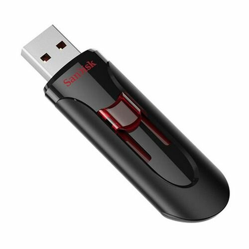 Флешка USB Sandisk Cruzer Glide 64ГБ, USB3.0, черный [sdcz600-064g-g35]