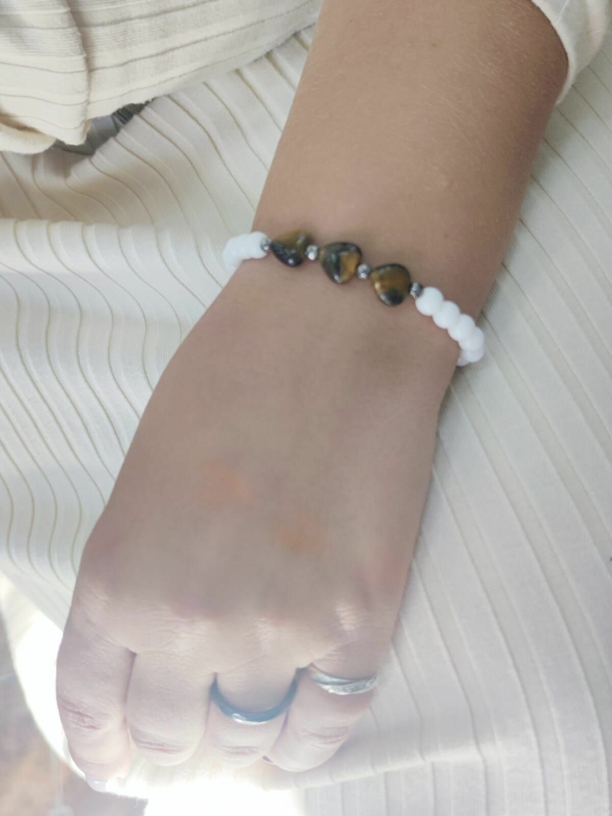 Браслет, тигровый глаз