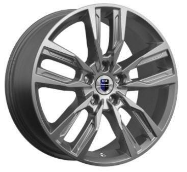Диск автомобильный литой КиК Борэй 18x8 5x114.3 et40 dia66.1 Серый тёмный глянцевый