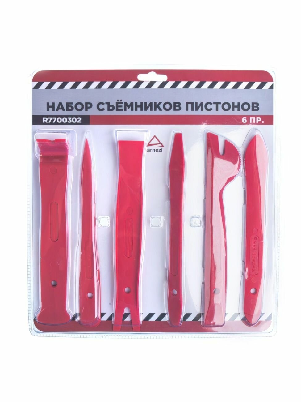 Набор пластиковых съемников обшивки салона автомобиля, съемник клипс и пистонов панелей салона авто, лопатки для снятия обшивки 6 предметов