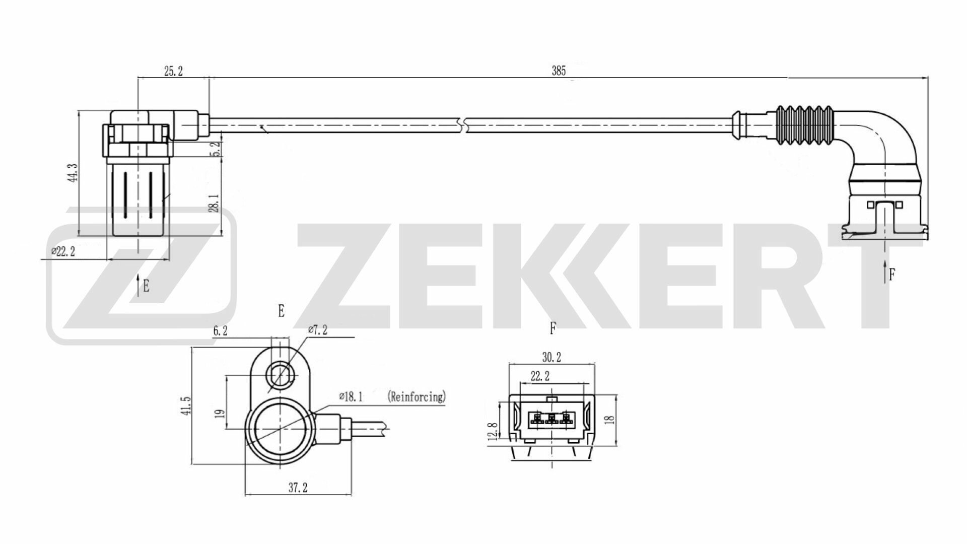Датчик положения коленвала BMW 5 (E39) 96- X5 (E53) 00- 7 (E38) 96- Zekkert арт. se-4117