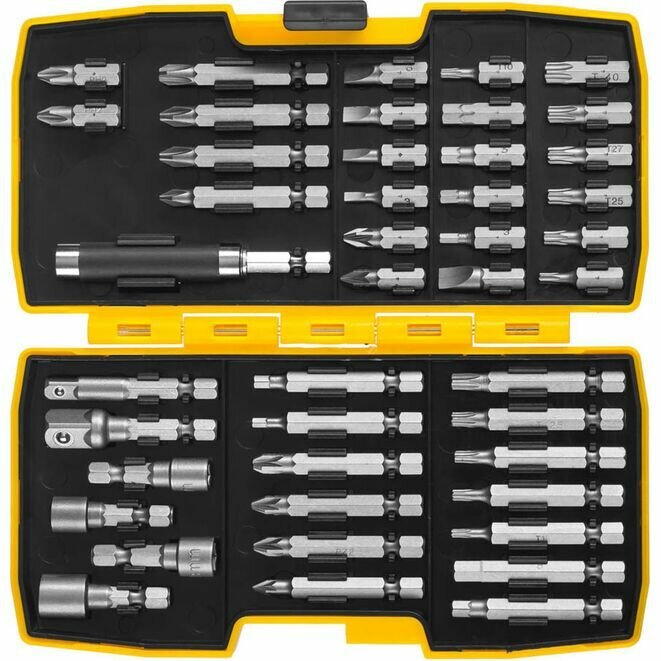 Набор бит, головок и адаптеров STAYER 44 предмета, в ударопрочном компактном боксе