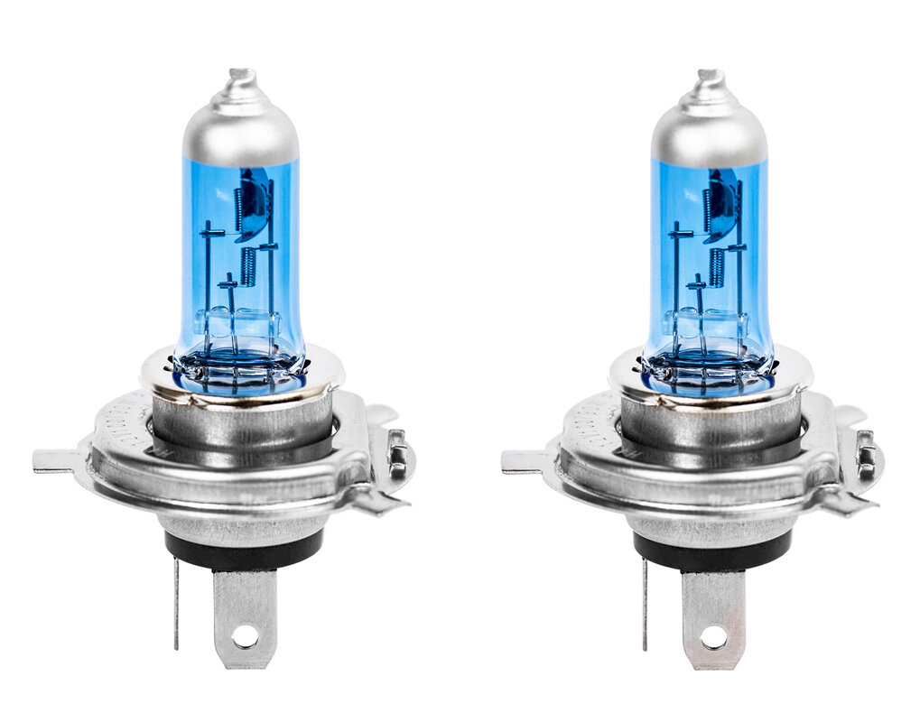 Набор ламп 12Vx60/55W H4 PHILIPS WHITE VISION ULTRA 4200K 2 штуки комплект P-12342 WVU2