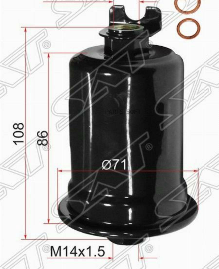 Фильтр топливный Mitsubishi Lancer 92-01 / Pajero 91-06 SAT ST-23300-79355 | цена за 1 шт