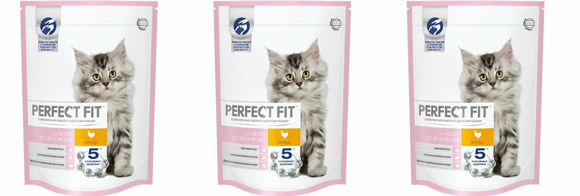 Perfect Fit Сухой корм для котят Курица, 190 г, 3 шт