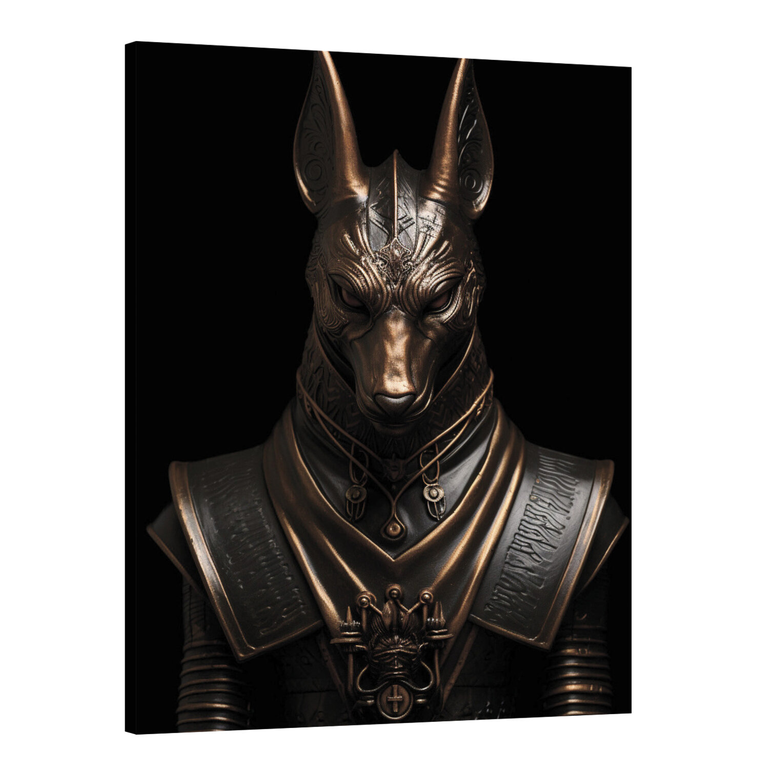 Интерьерная картина 50х70 "Анубис: покровитель путешественников душ"
