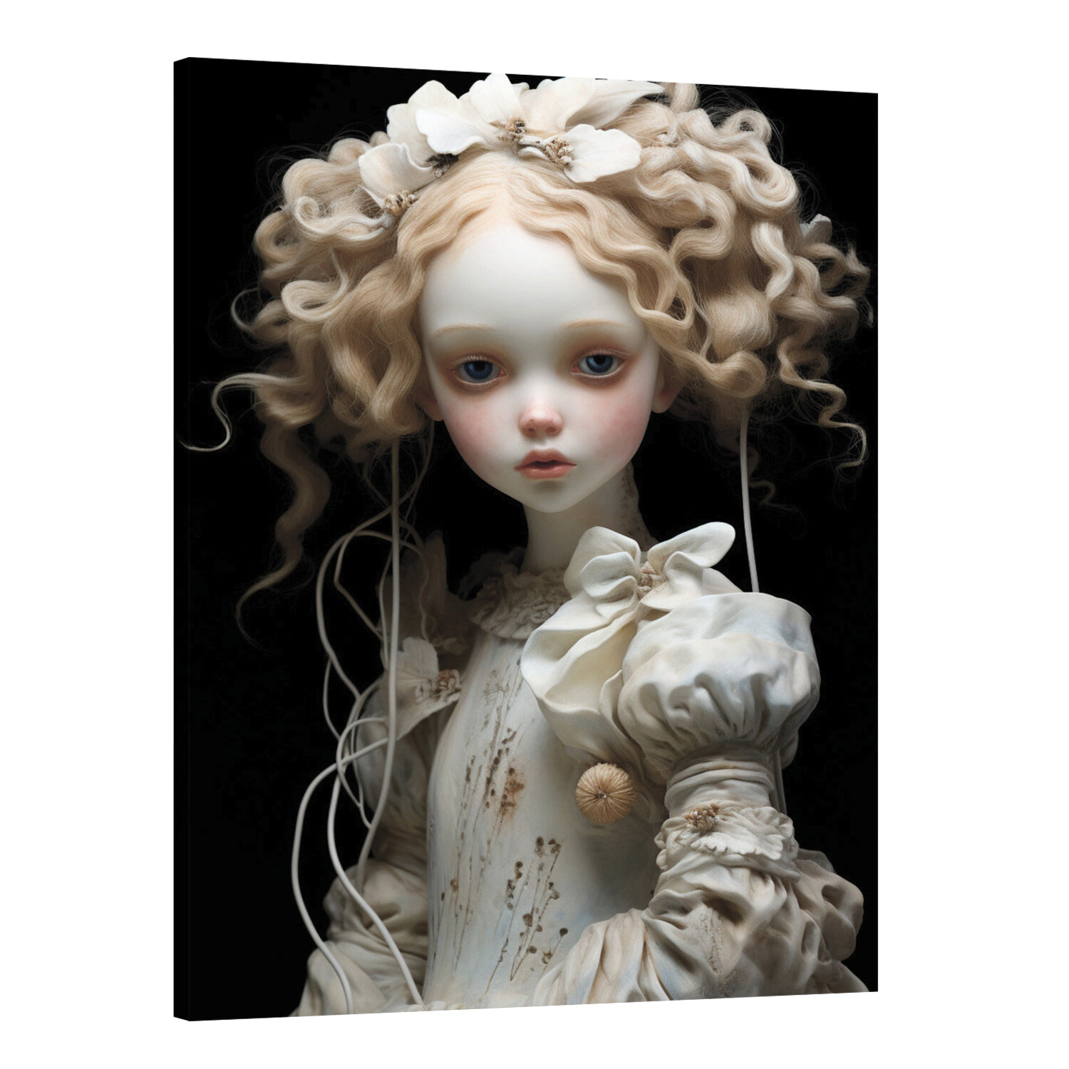 Интерьерная картина 50х70 "Кукла в пастельных тонах"