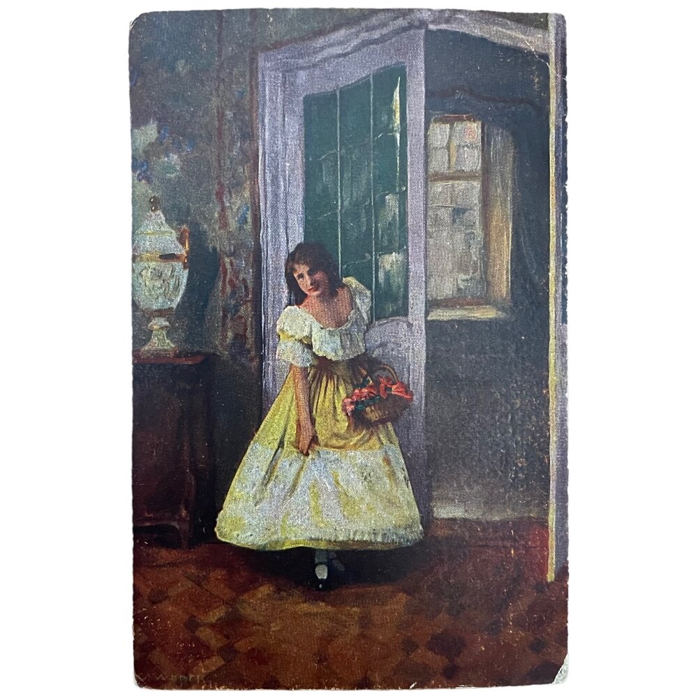 Почтовая открытка "Вебер. Когда я была в вечернем платье." 1900-1917 гг. Германия