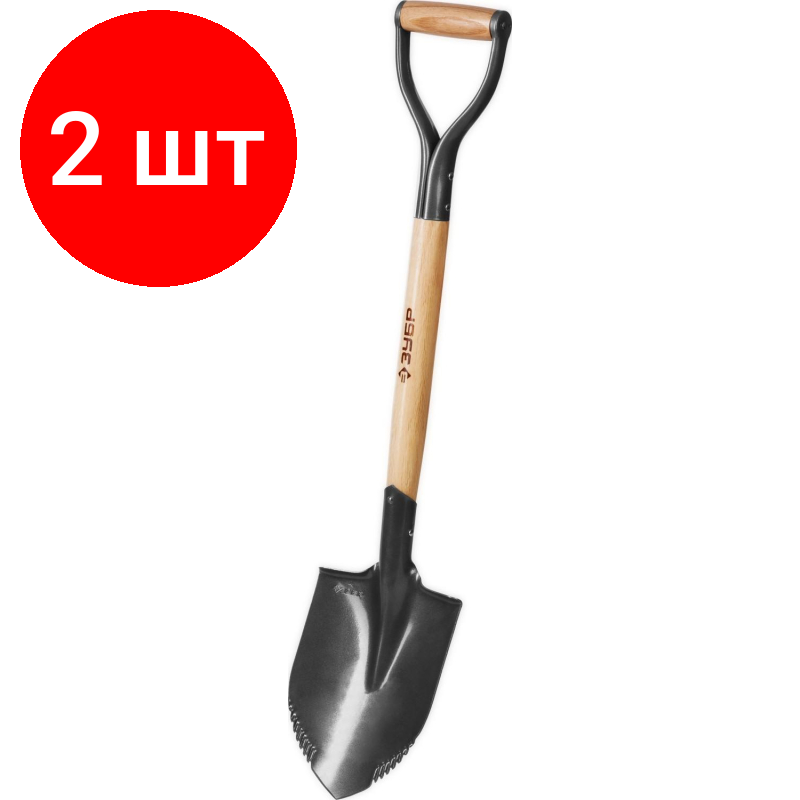 Комплект 2 штук, Лопата автомобильная Зубр беркут c металлической рукояткой (4-39506_z02)